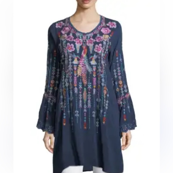 Johnny Was | Dresses | Johnny Was Embroidered Georgette Tunic | Poshmark